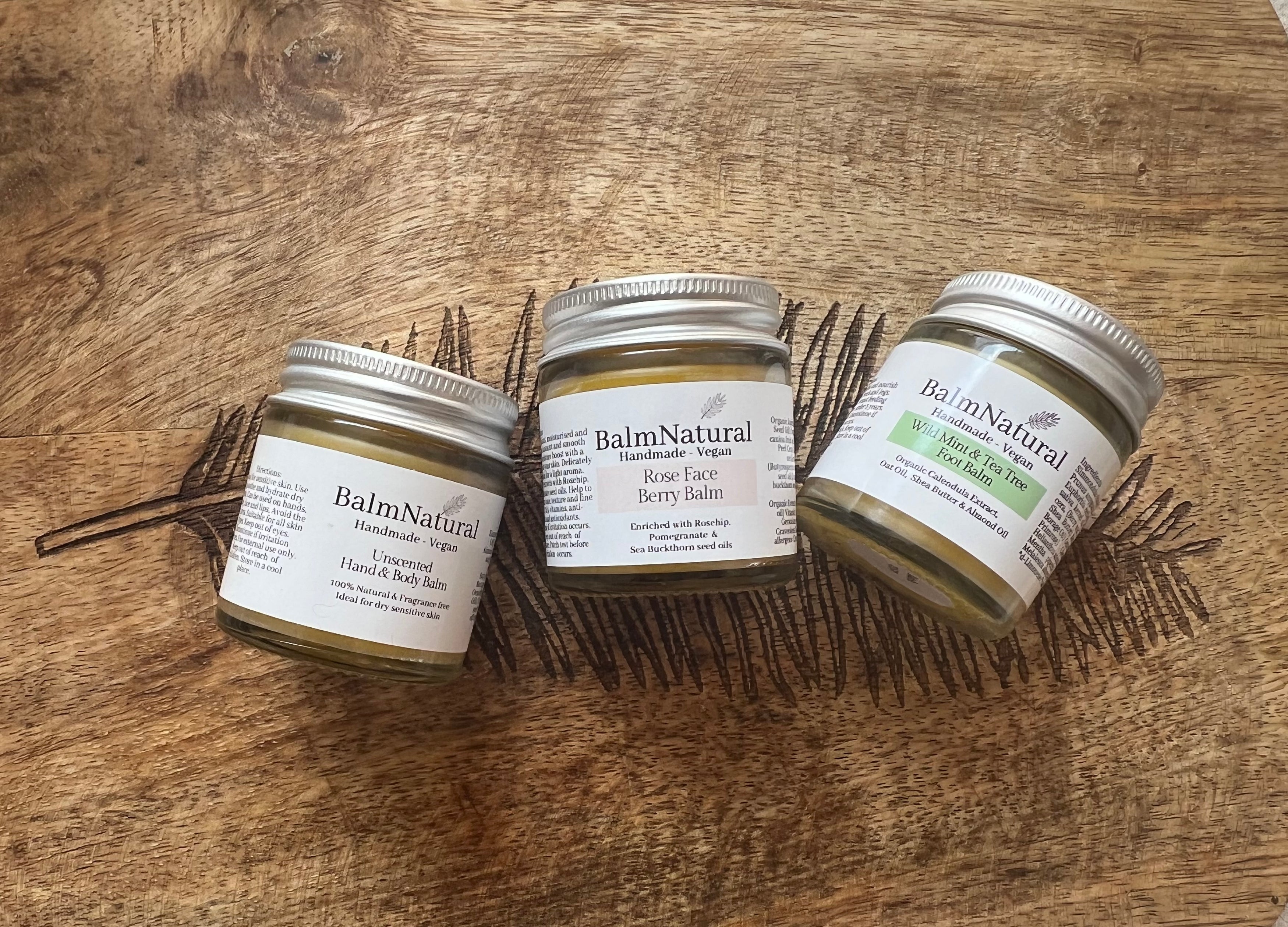 BalmNatural, Vegan, Natural balms, waterless skincare remedies
